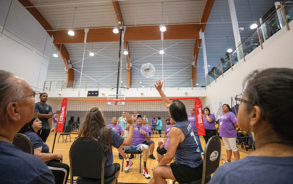 Choctaw elders take part in chair volleyball tournament